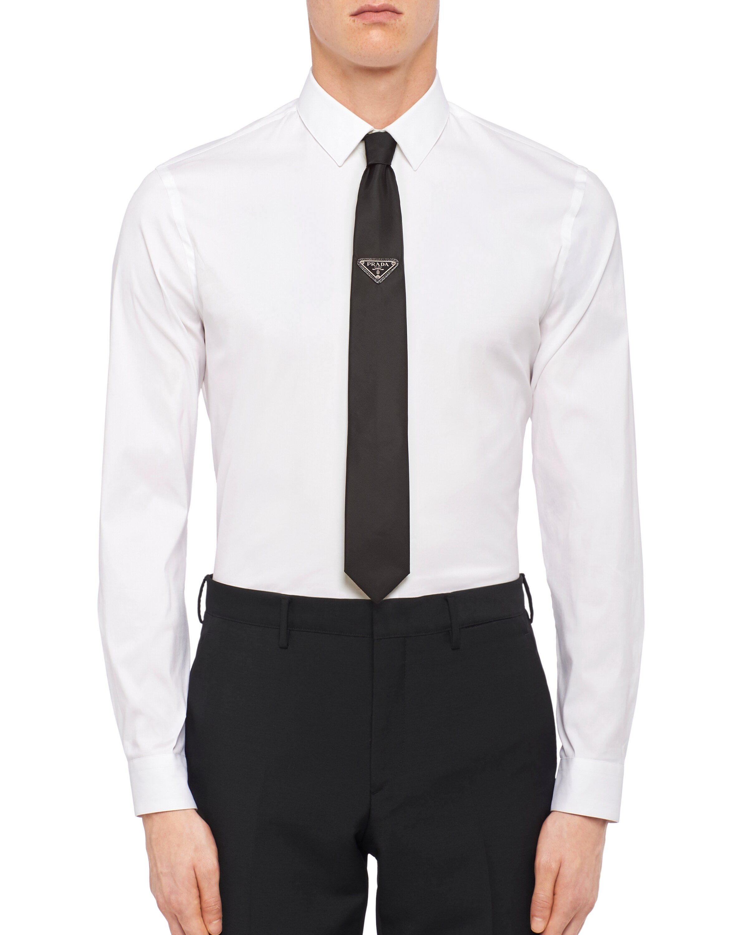 Black Re-Nylon gabardine tie | Prada