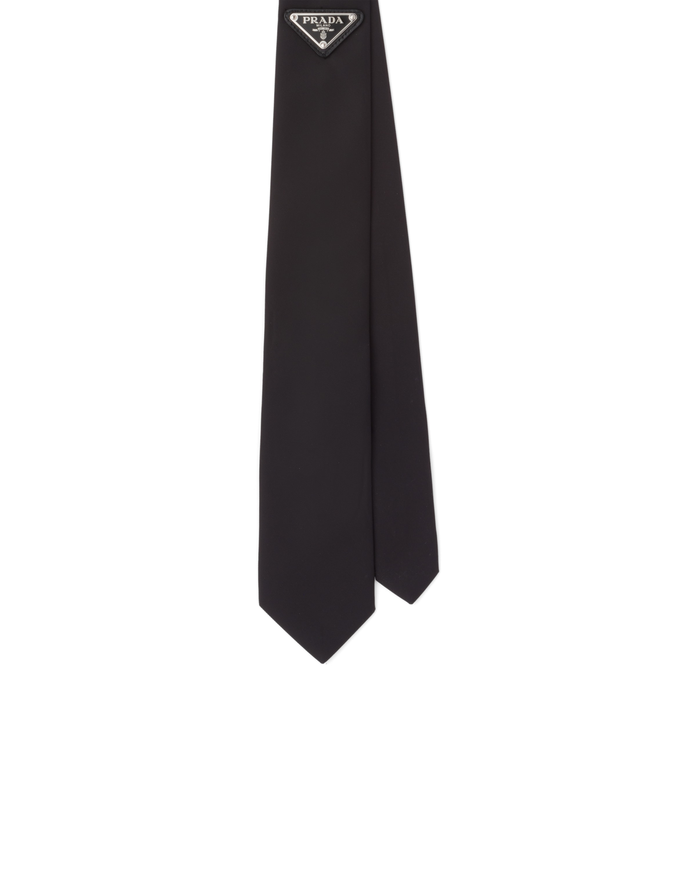 Black Re-Nylon gabardine tie | Prada