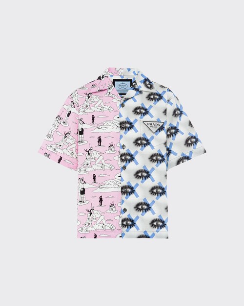 Pink Double Match poplin shirt | Prada