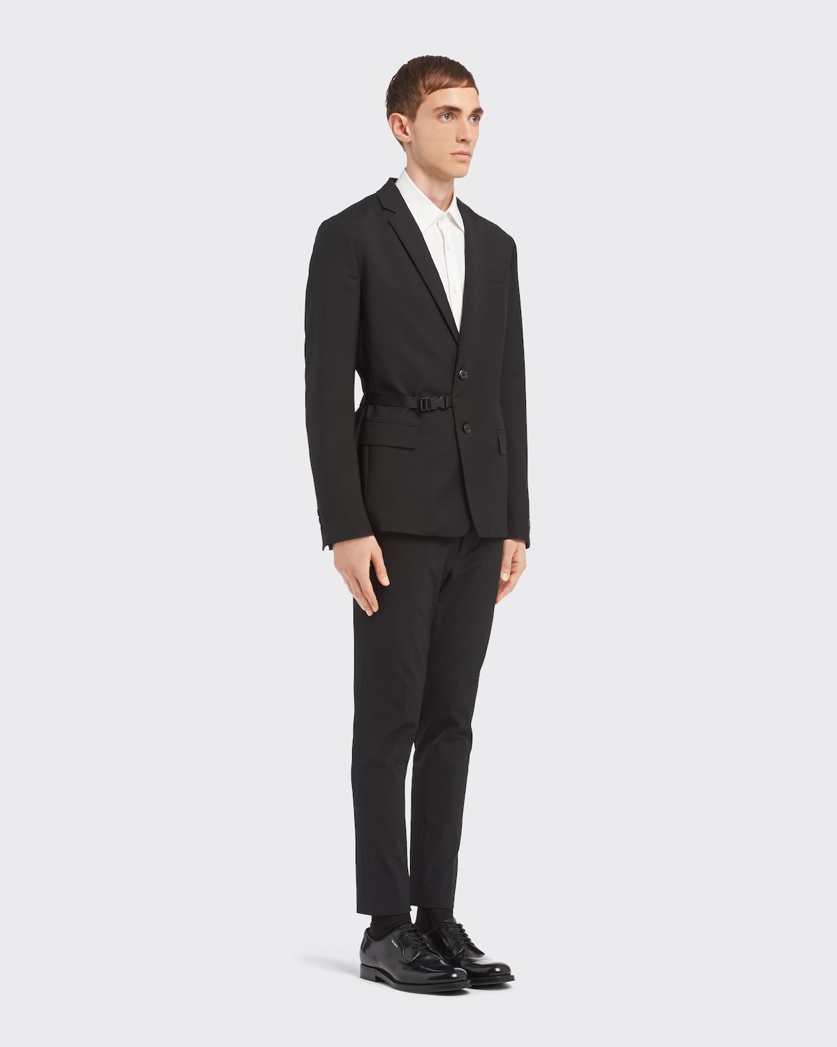Black Single-breasted Wool And Mohair Jacket | PRADA