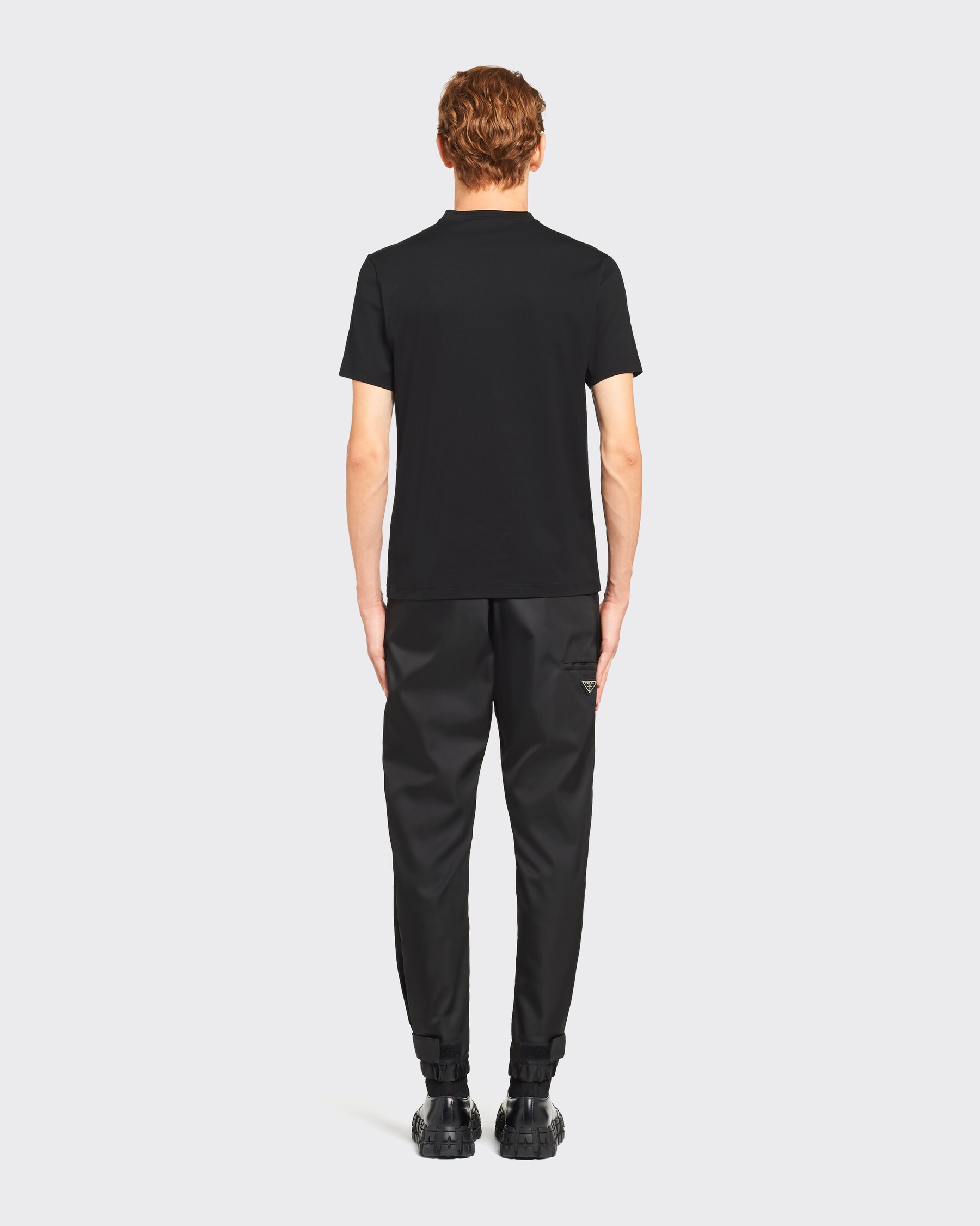 Black Stretch Cotton T-shirt | PRADA