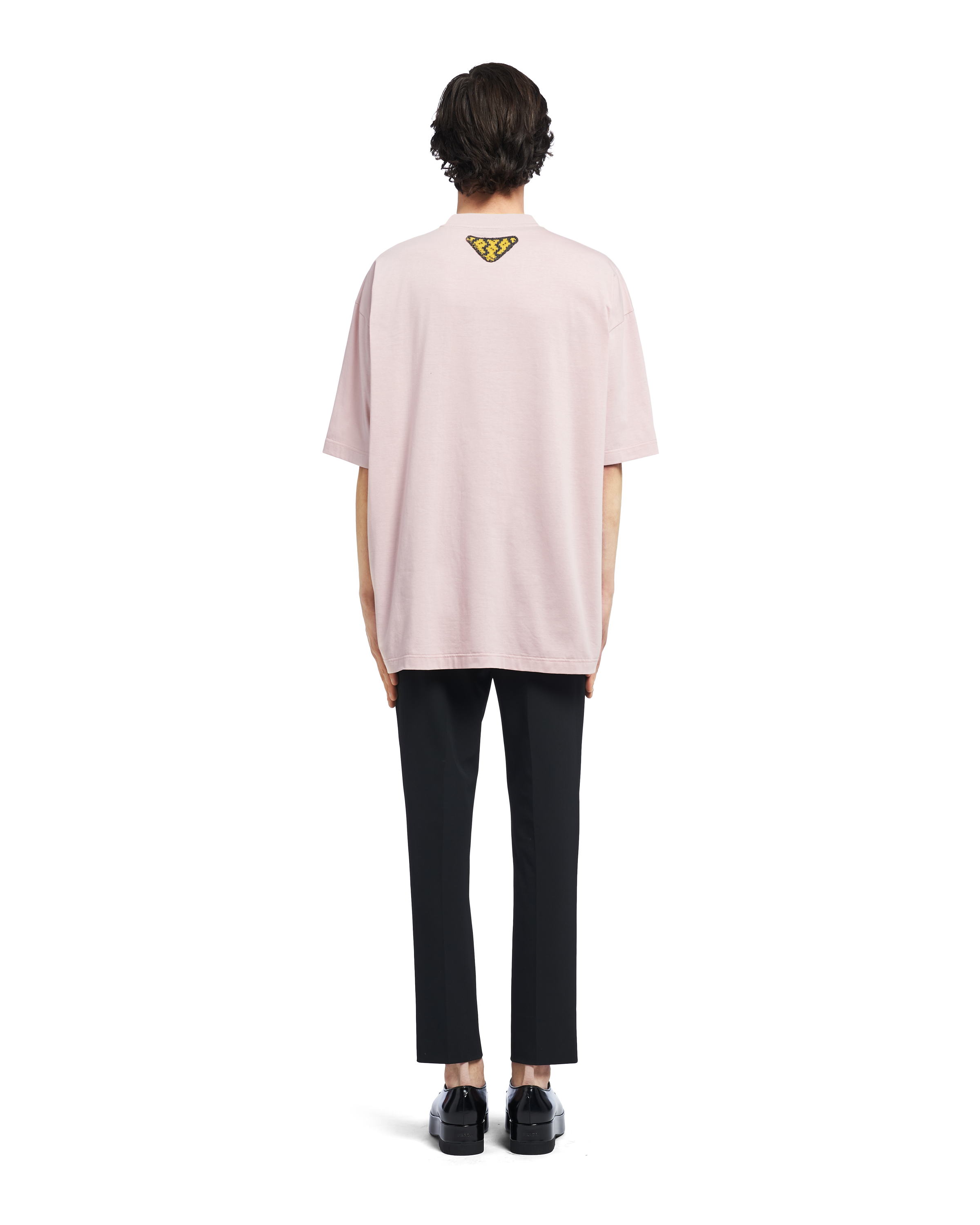 Pfirsich Oversize-T-Shirt aus Baumwolle | Prada