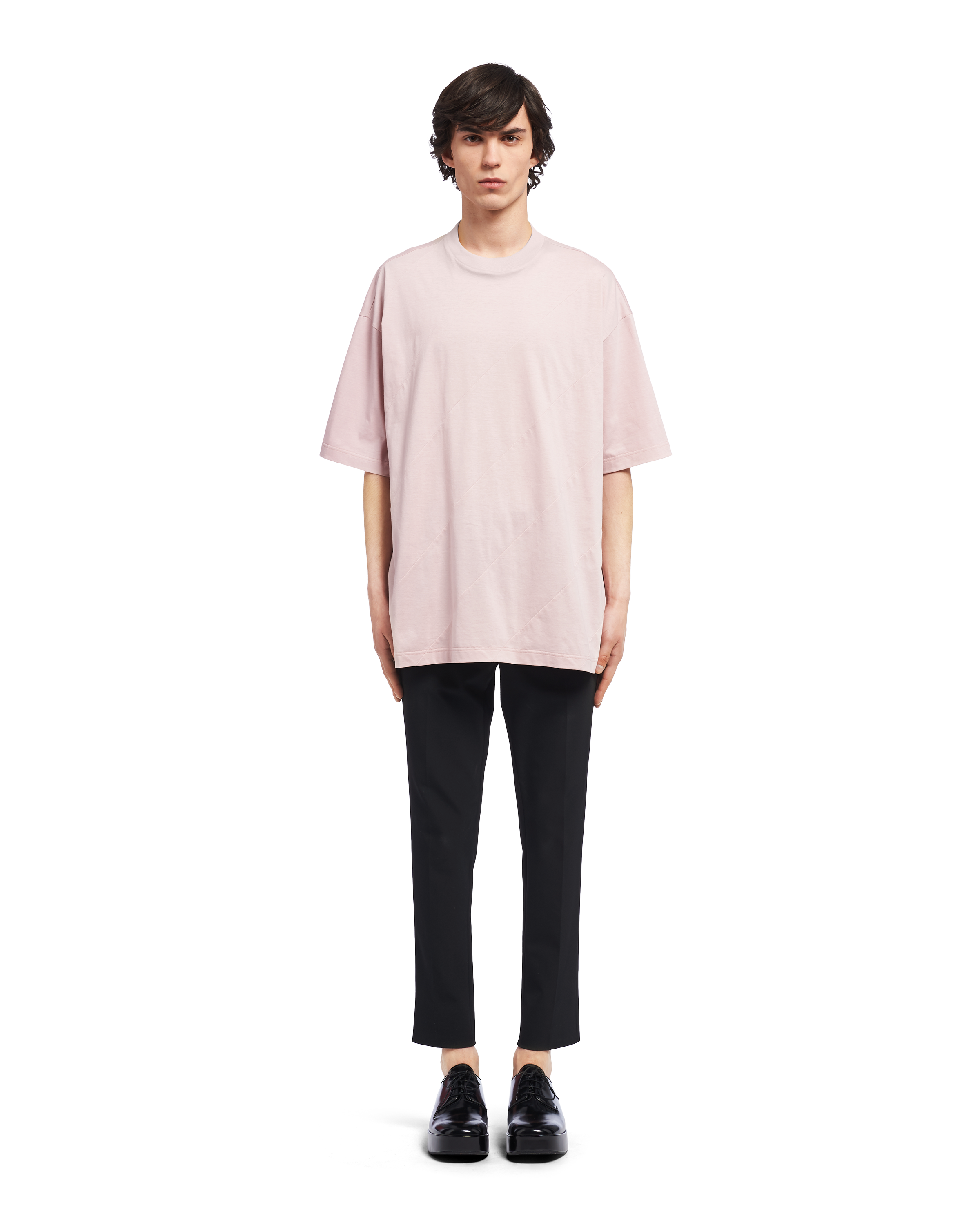Pfirsich Oversize-T-Shirt aus Baumwolle | Prada