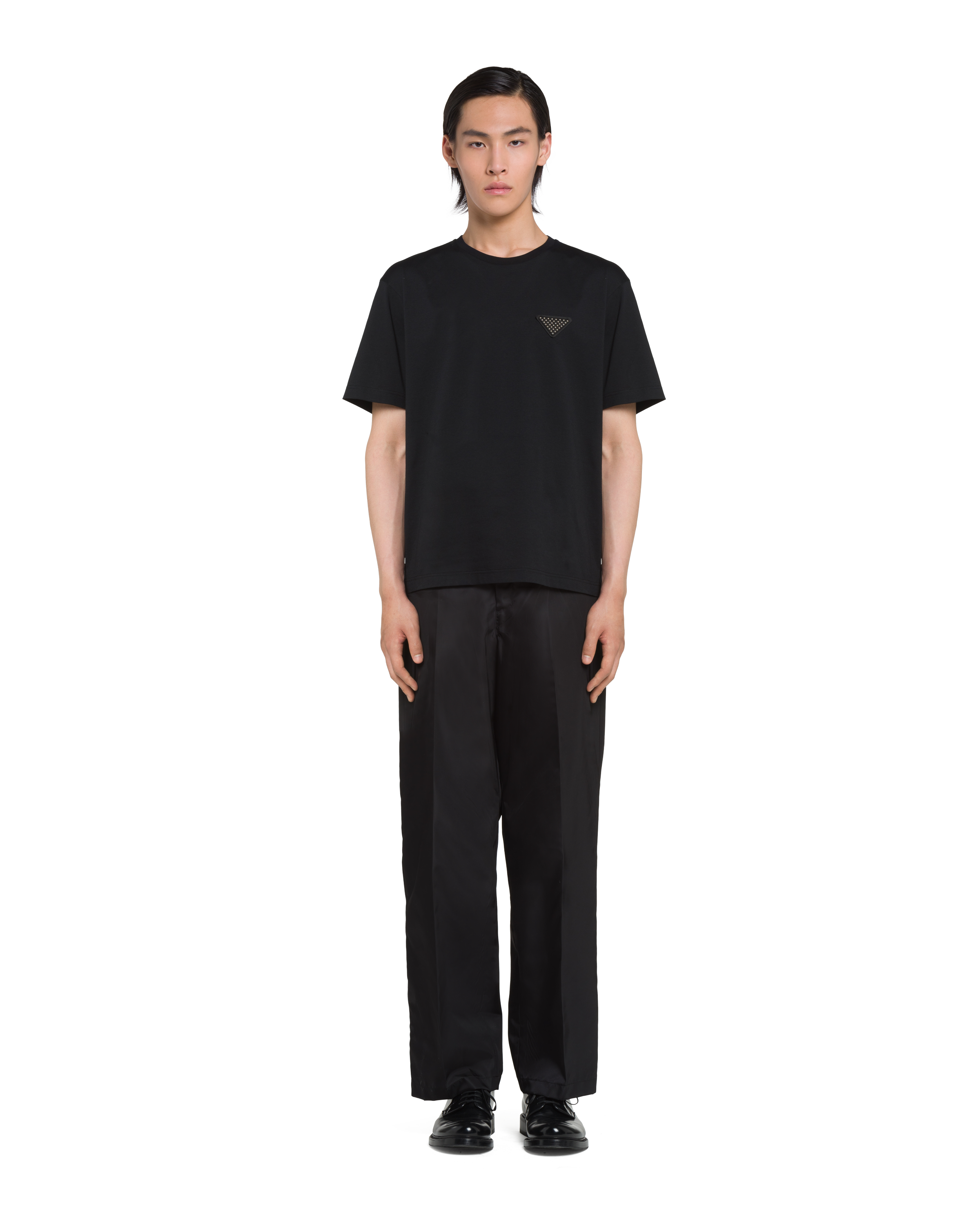 Black Cotton T-shirt | Prada