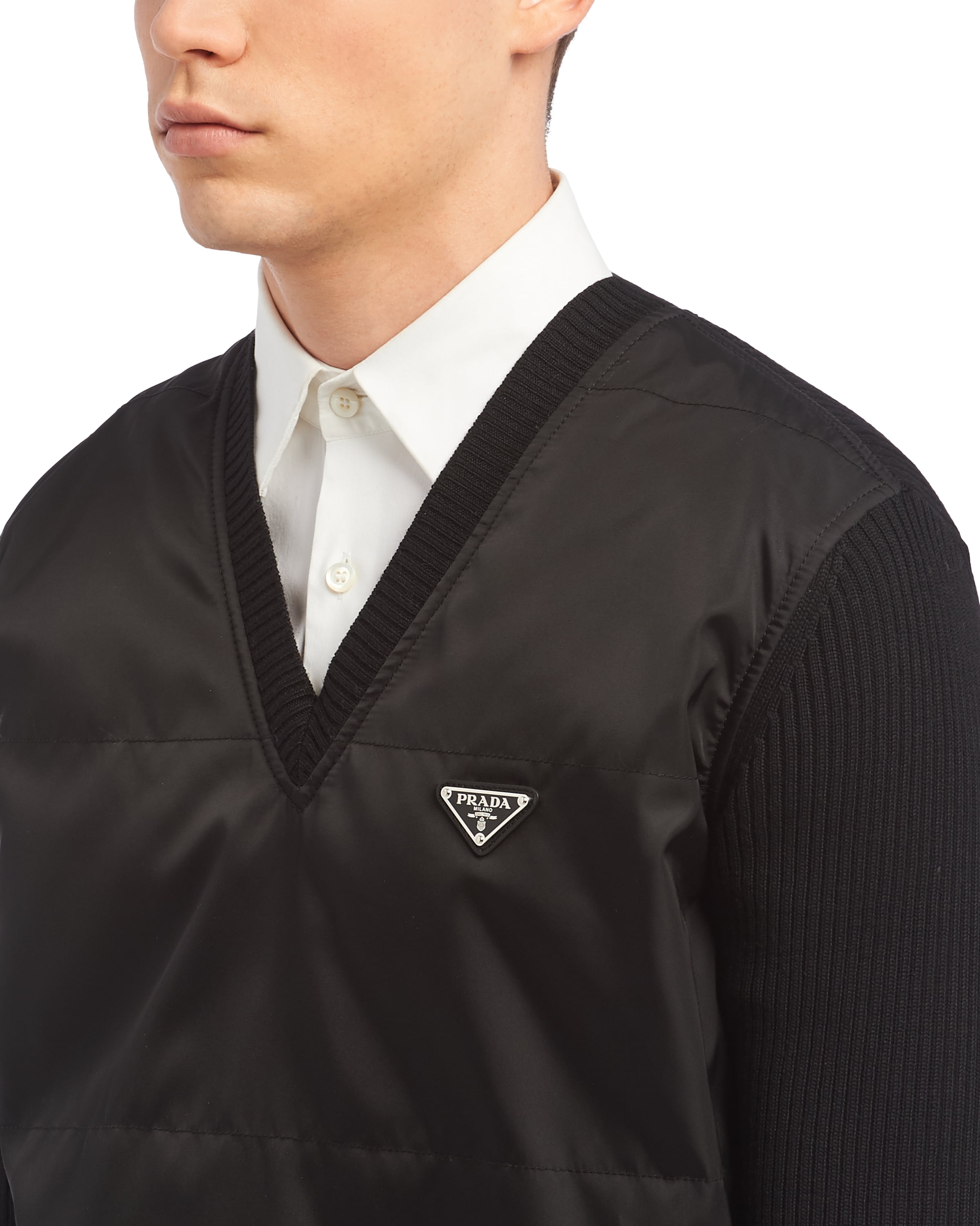 Black Wool and nylon sweater | Prada