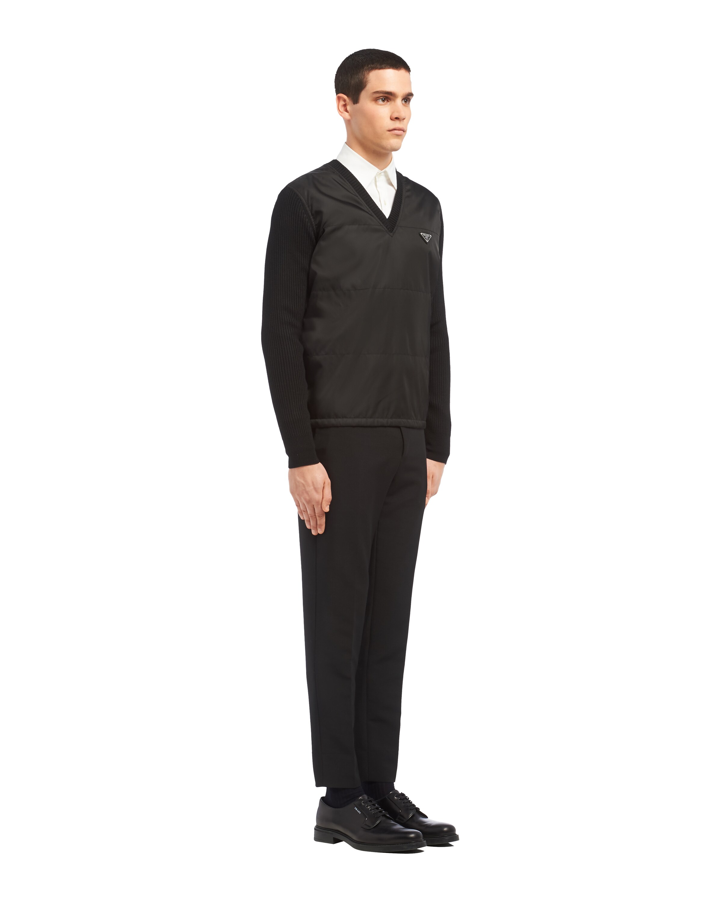 Black Wool and nylon sweater | Prada