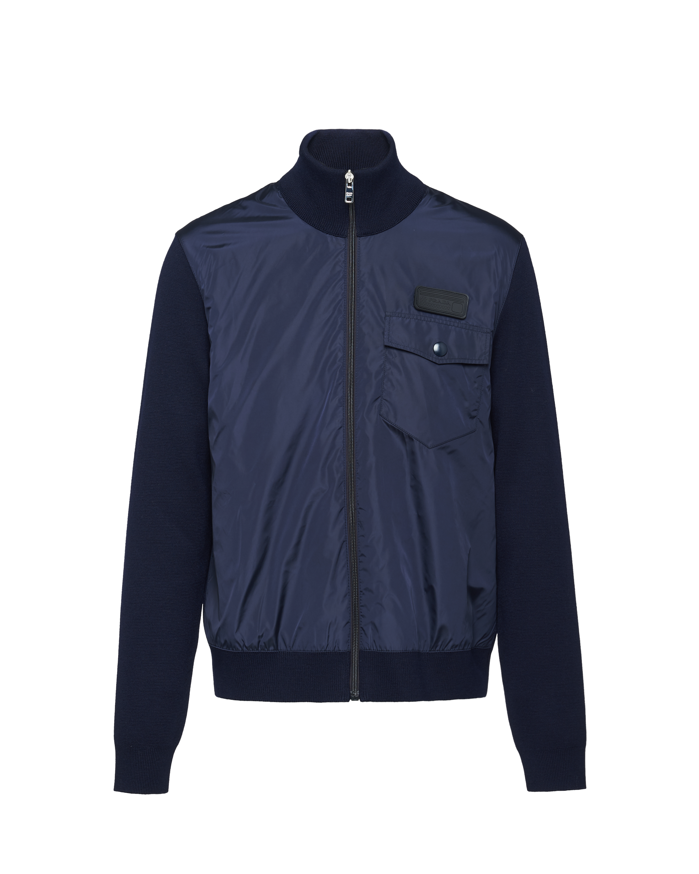 Navy Punto Stoffa knit cardigan | Prada