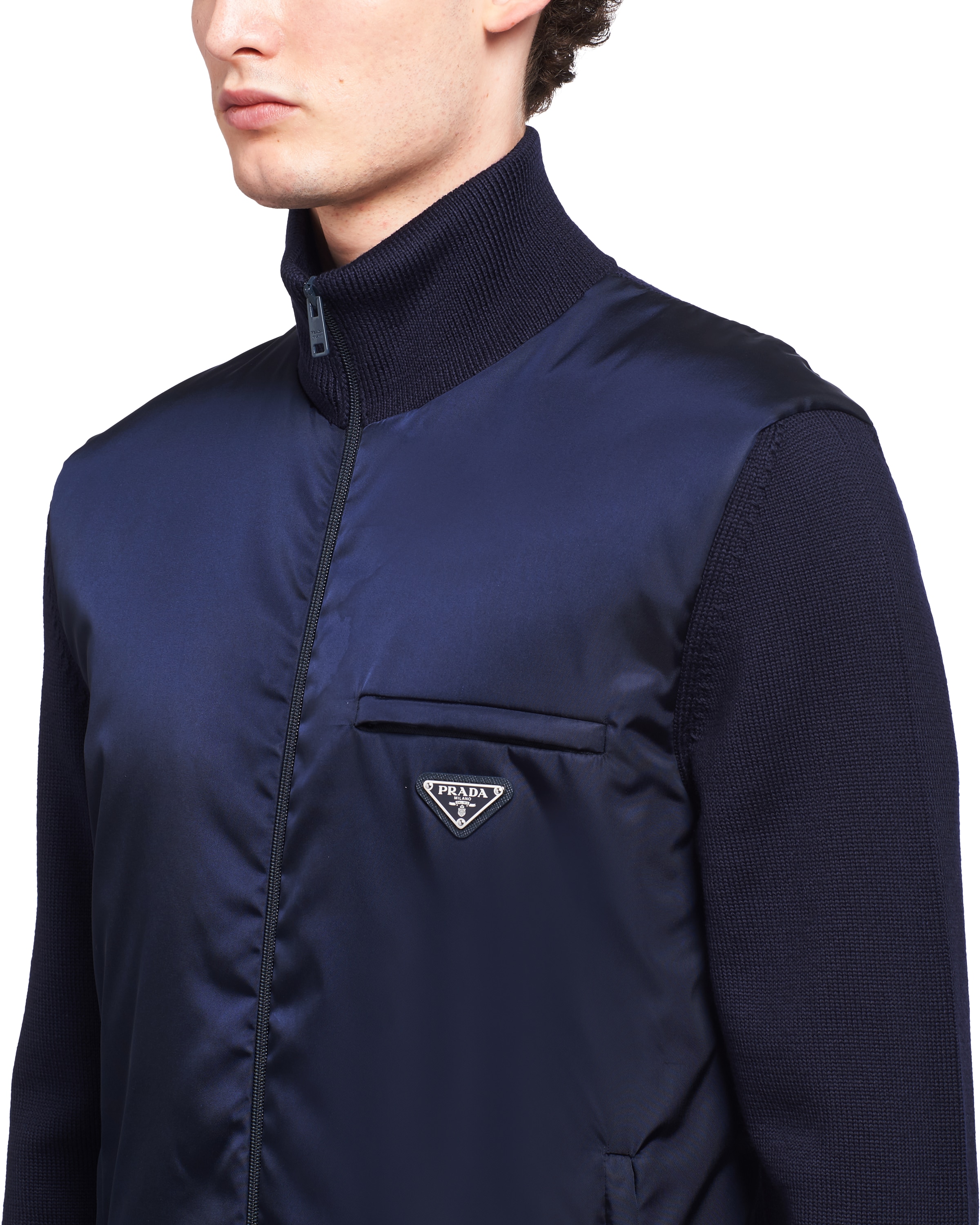 Navy Wool cardigan | Prada