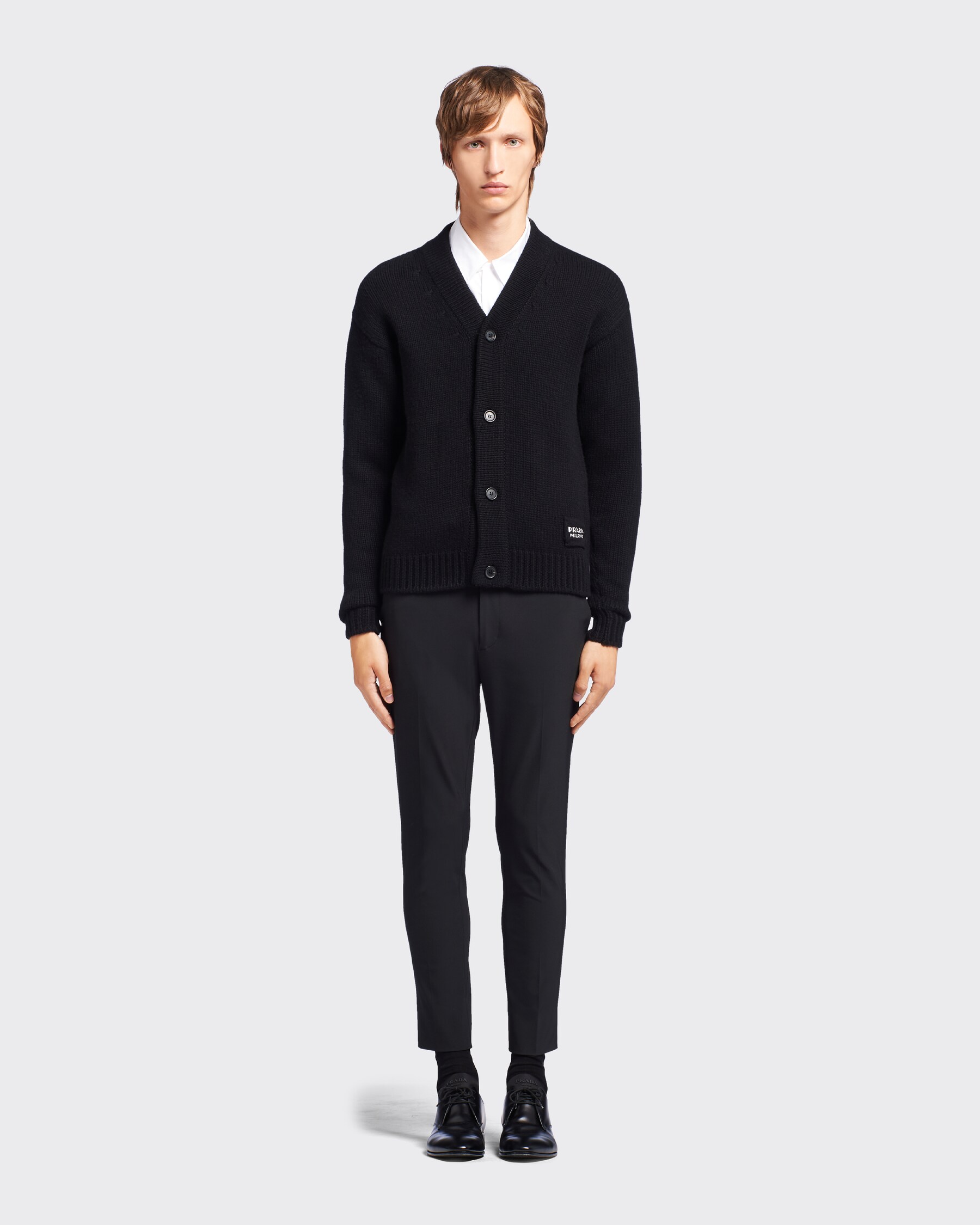 Black Cashmere Knit Cardigan | PRADA