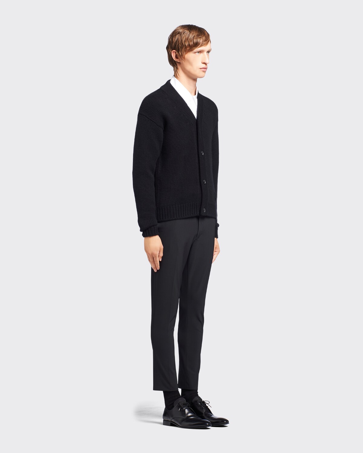 Black Cashmere Knit Cardigan | PRADA