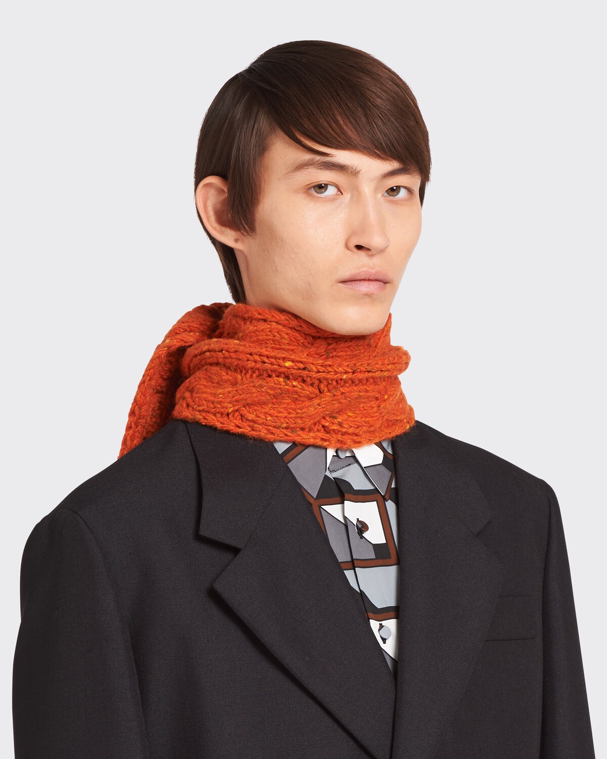 Orange Wool Scarf | PRADA