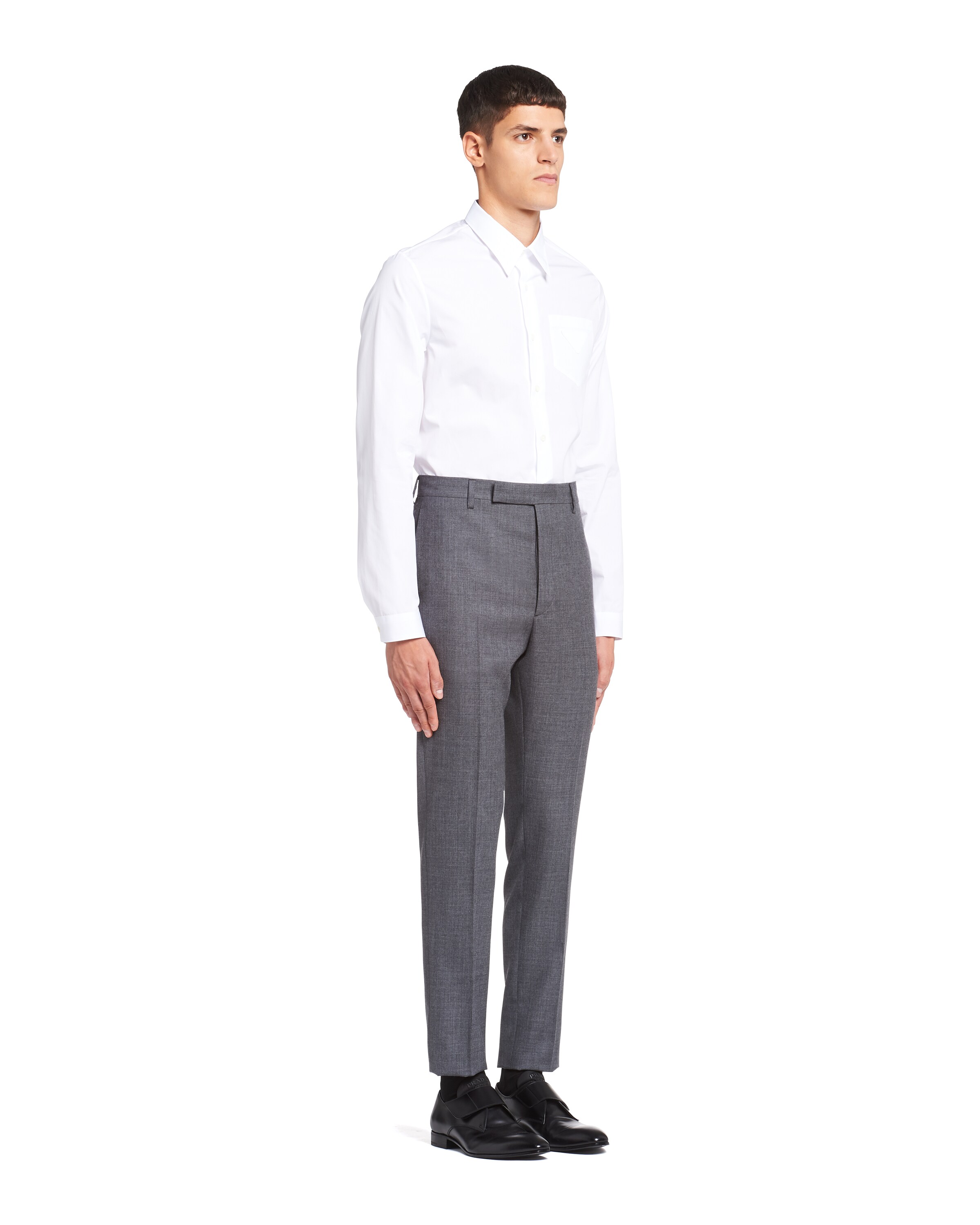 Slate Gray Wool pants | Prada