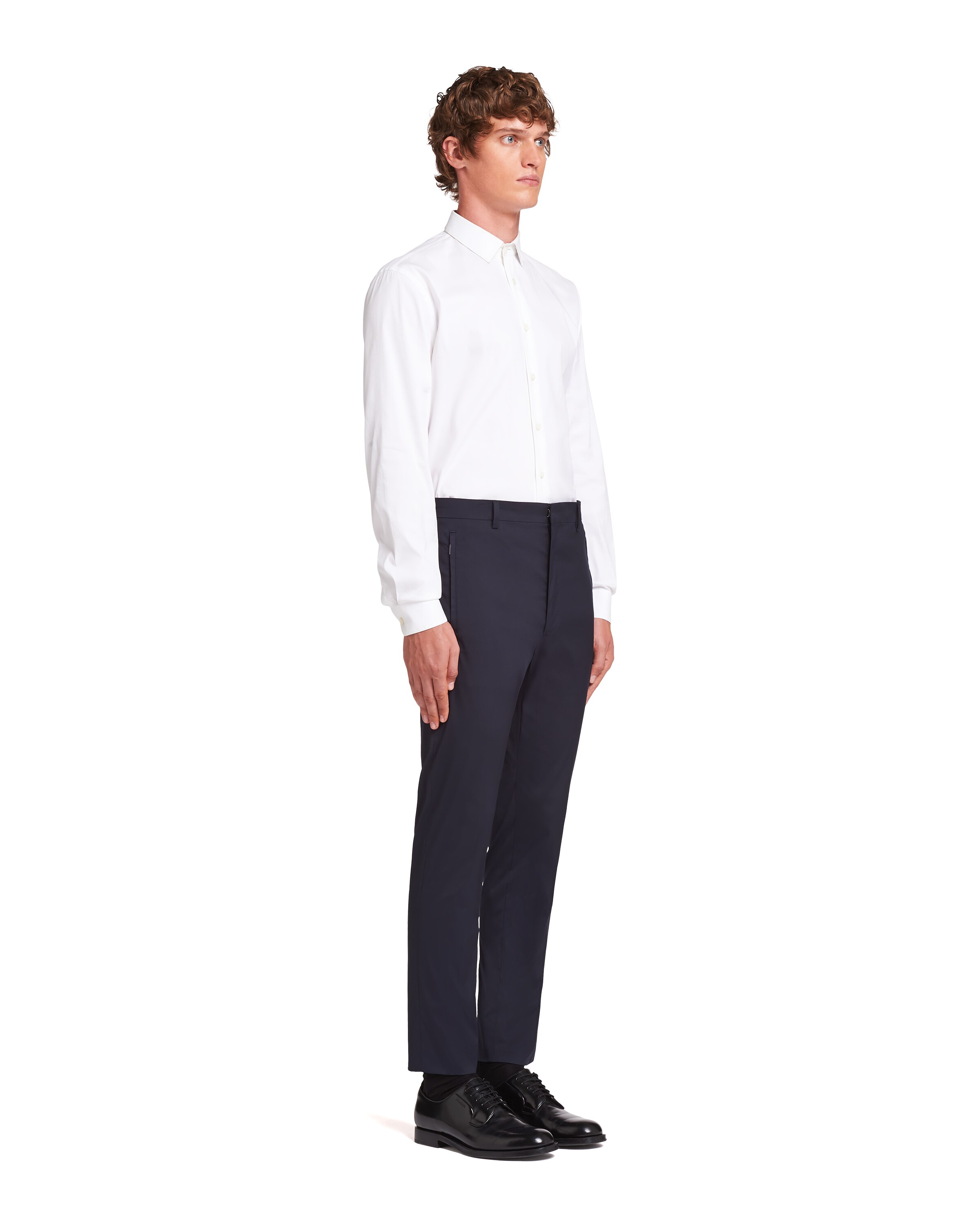 Royal Blue Stretch cotton pants | Prada