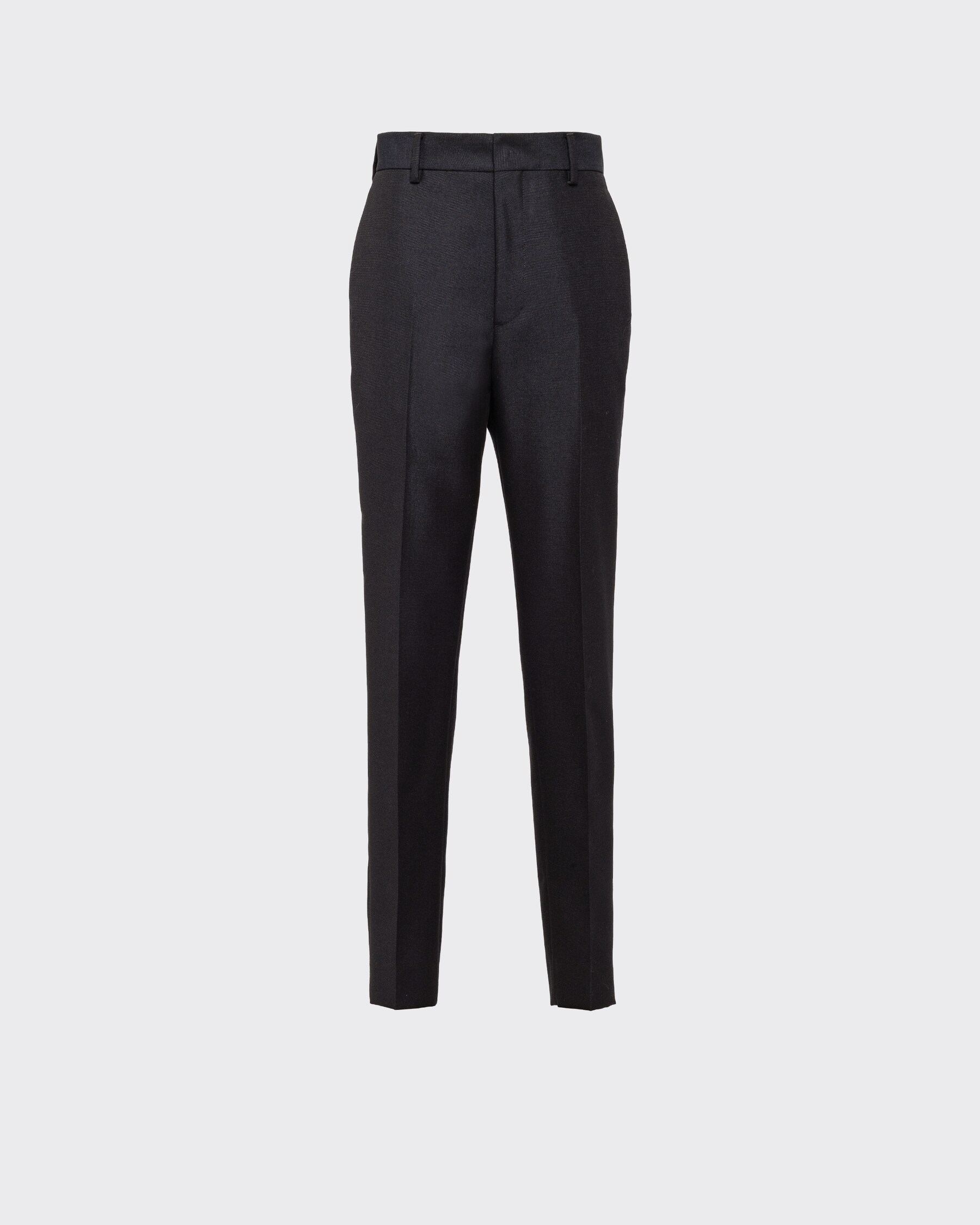 Navy Wool And Mohair Pants | PRADA