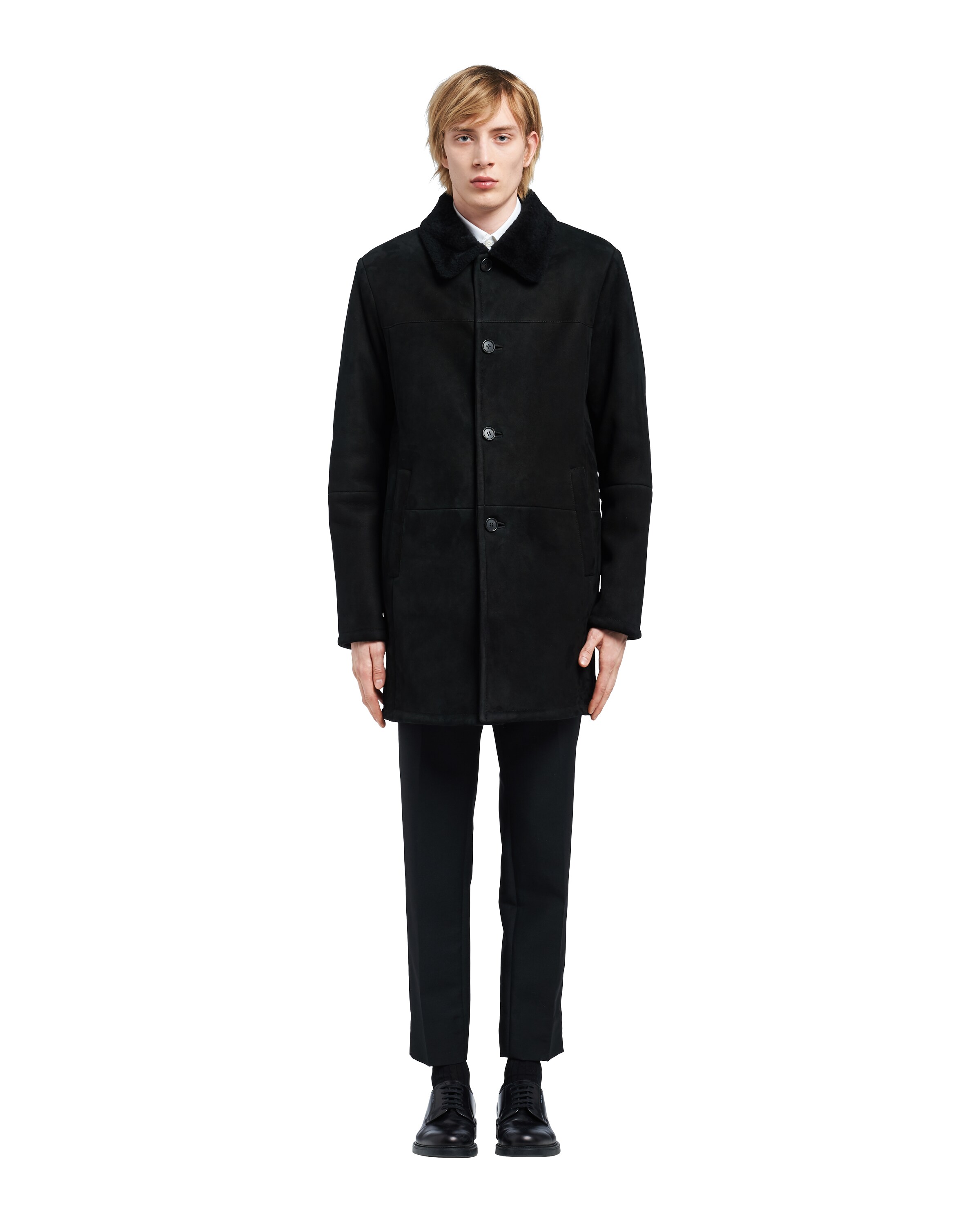Suede sheepskin coat | Prada