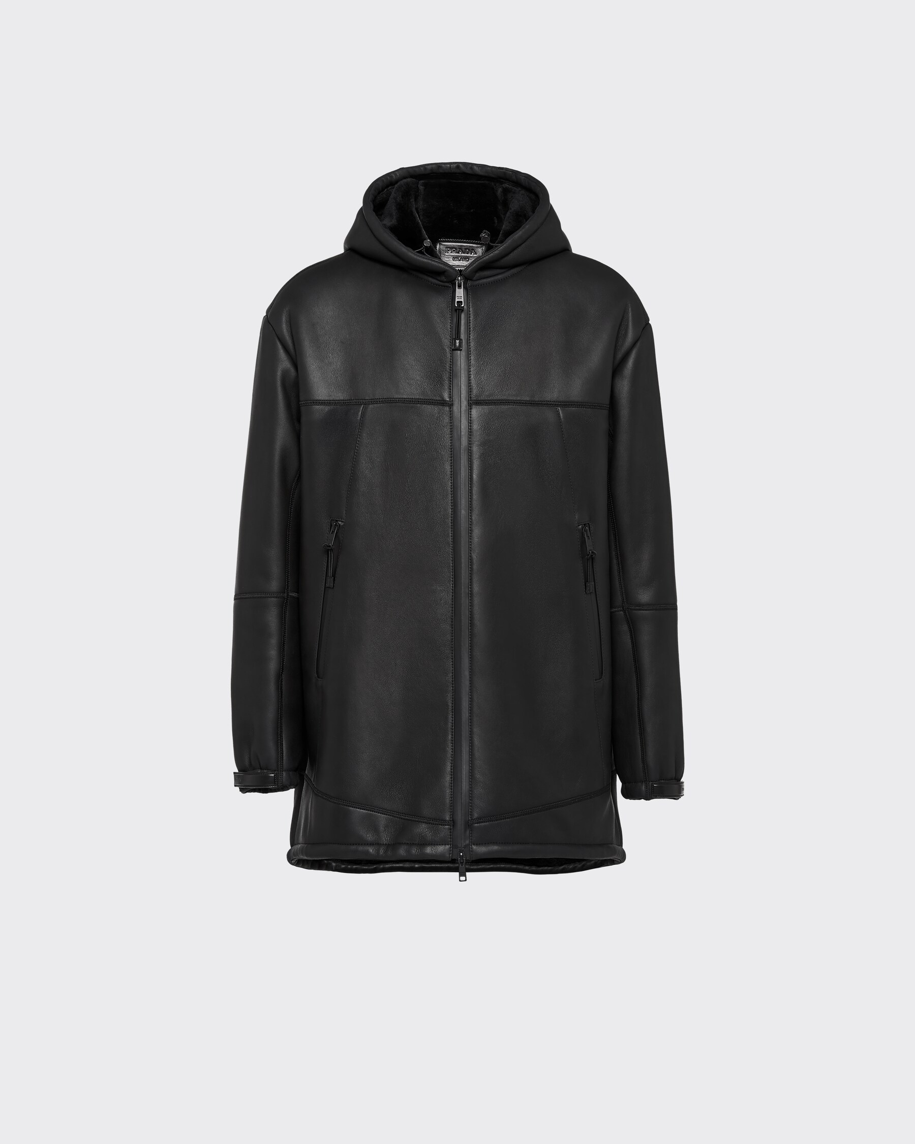 Black Nappa Sheepskin Coat | PRADA