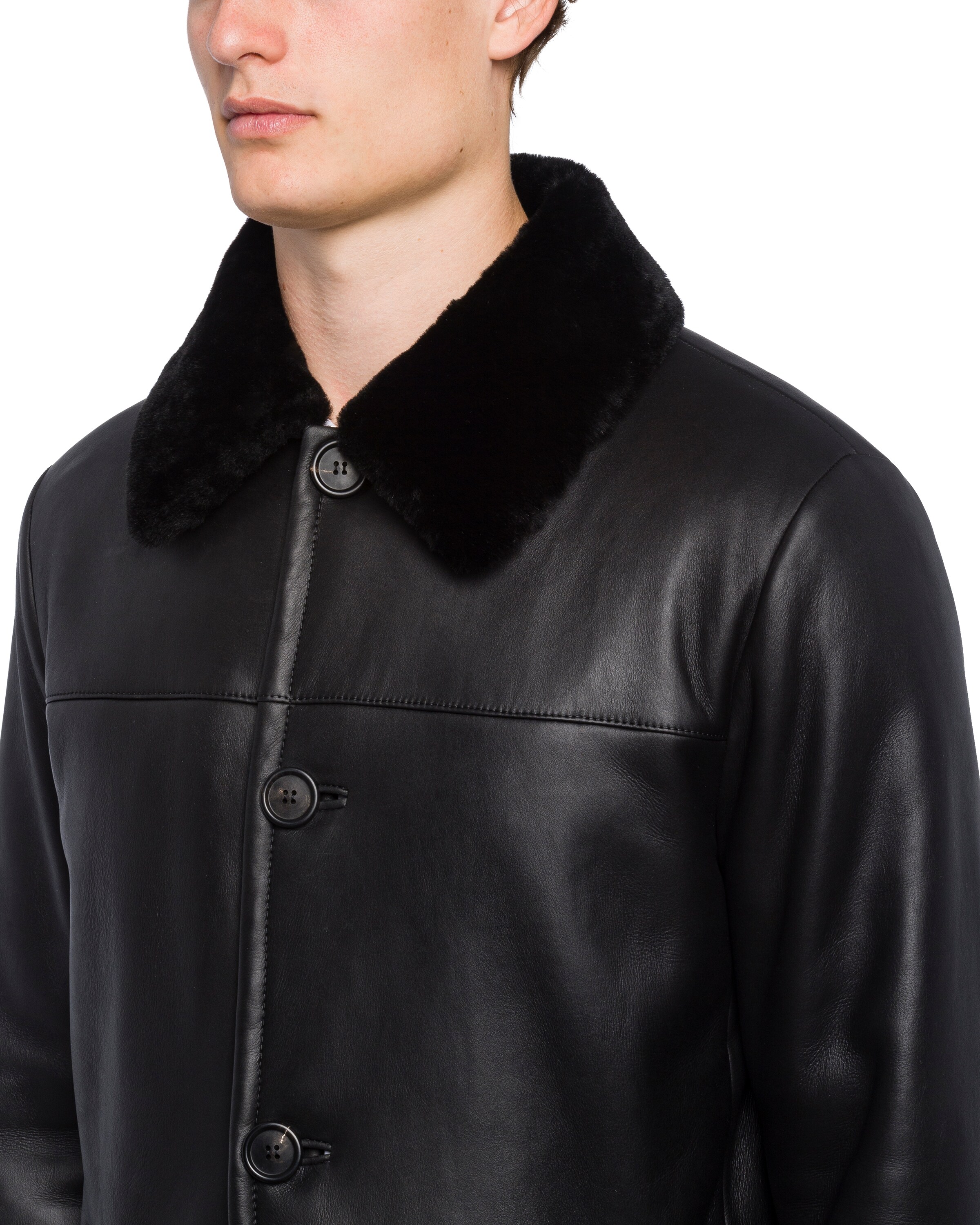 Black Sheepskin coat | Prada