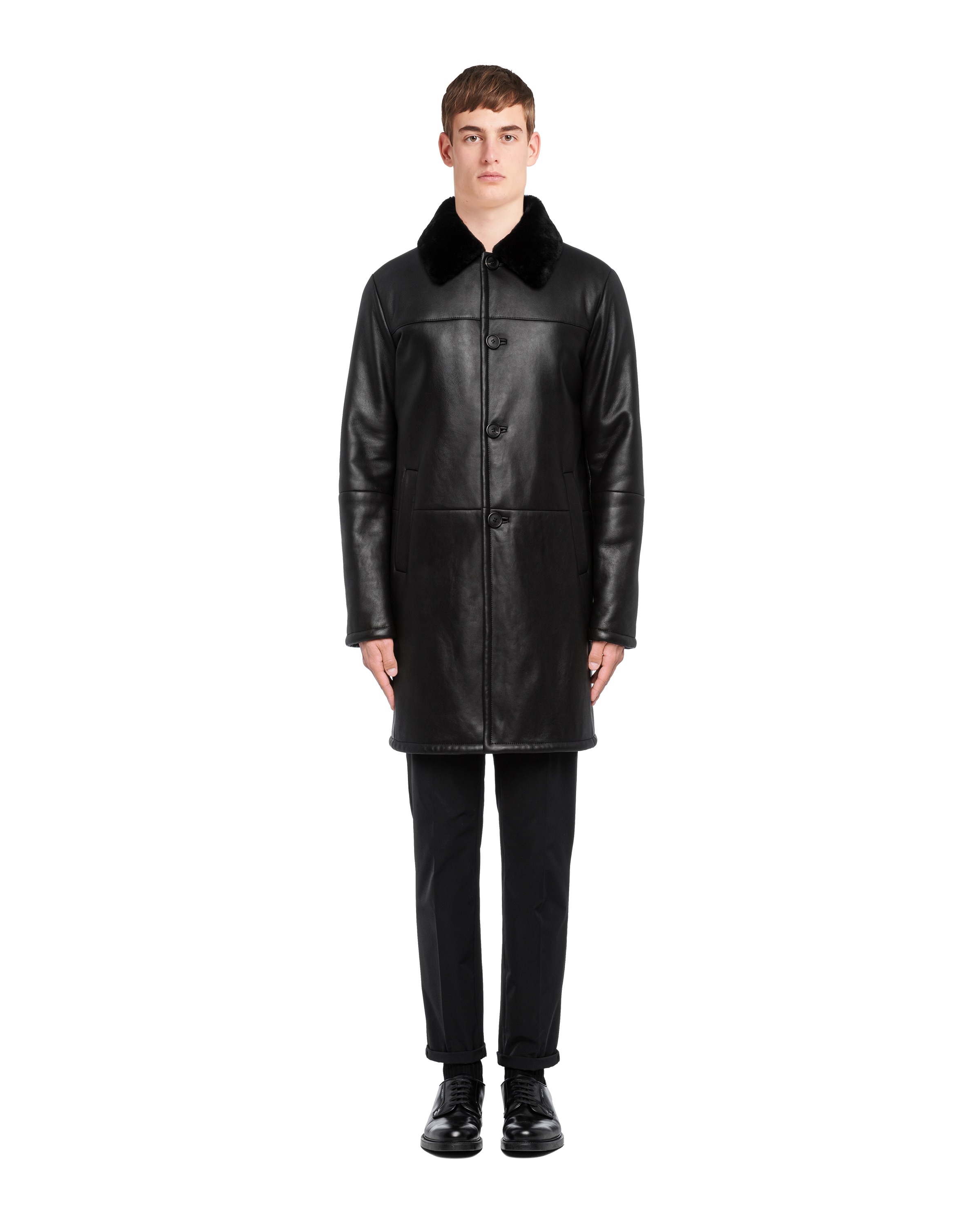 Black Sheepskin coat | Prada