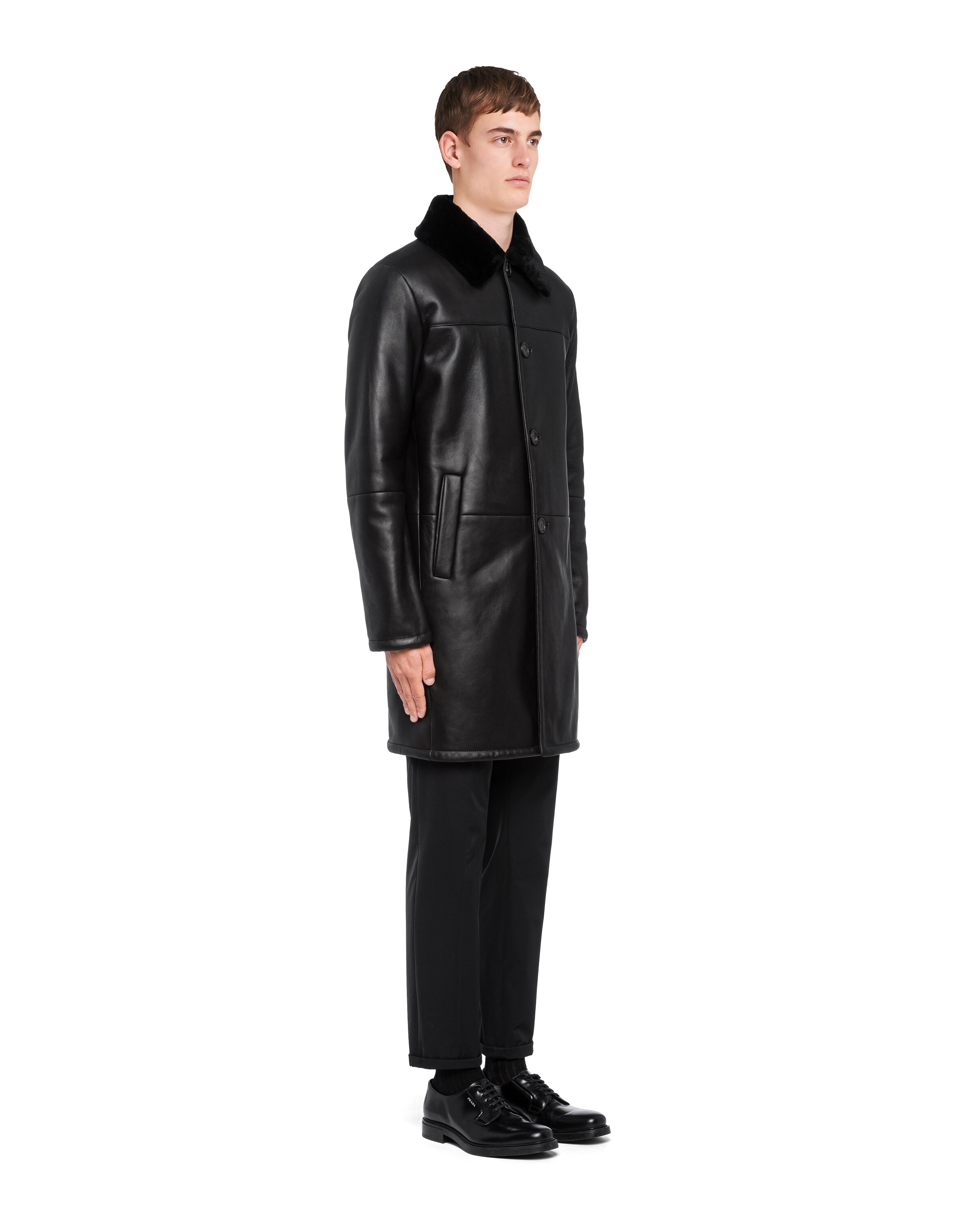 Black Sheepskin coat | Prada