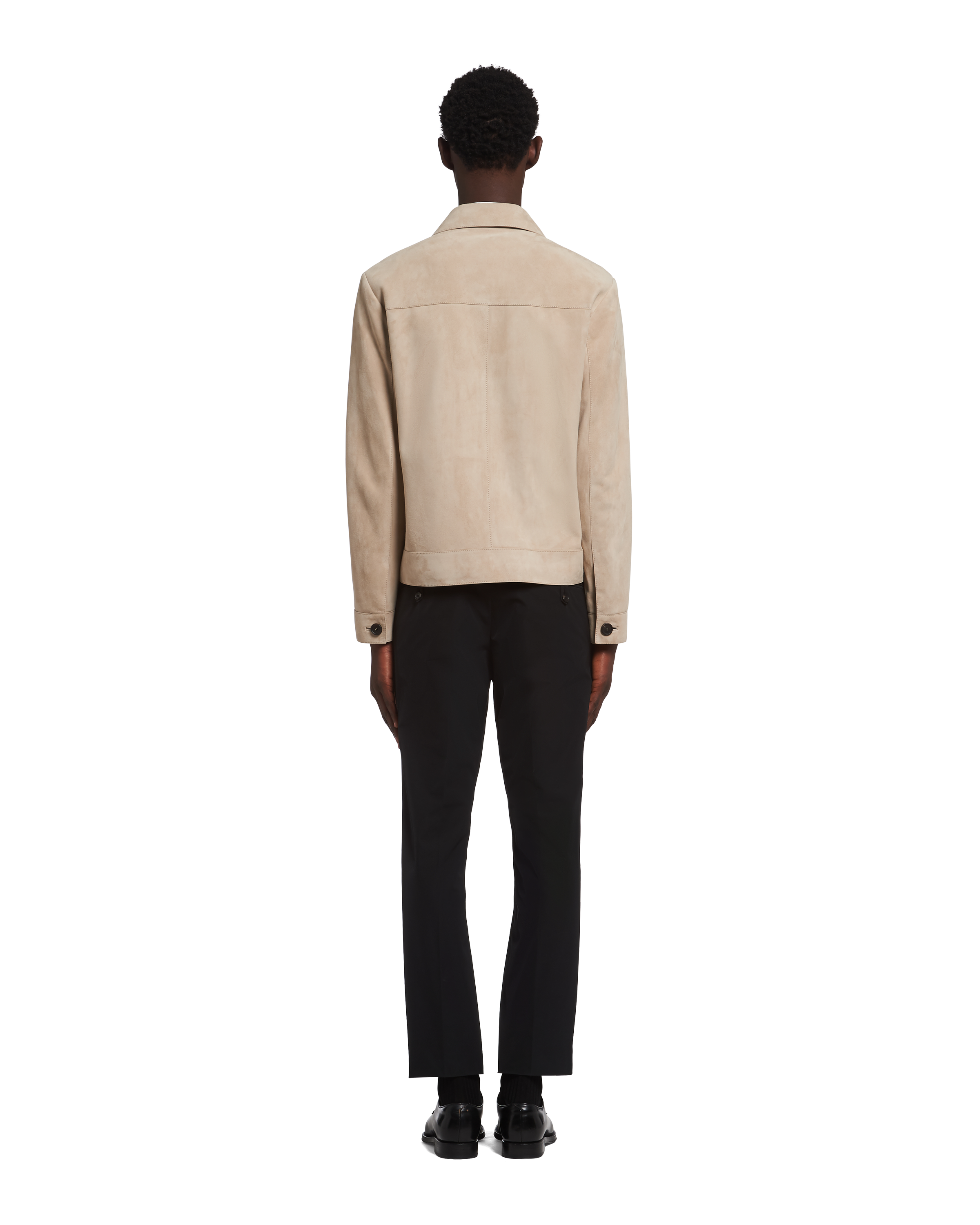 Ivory Suede jacket | Prada