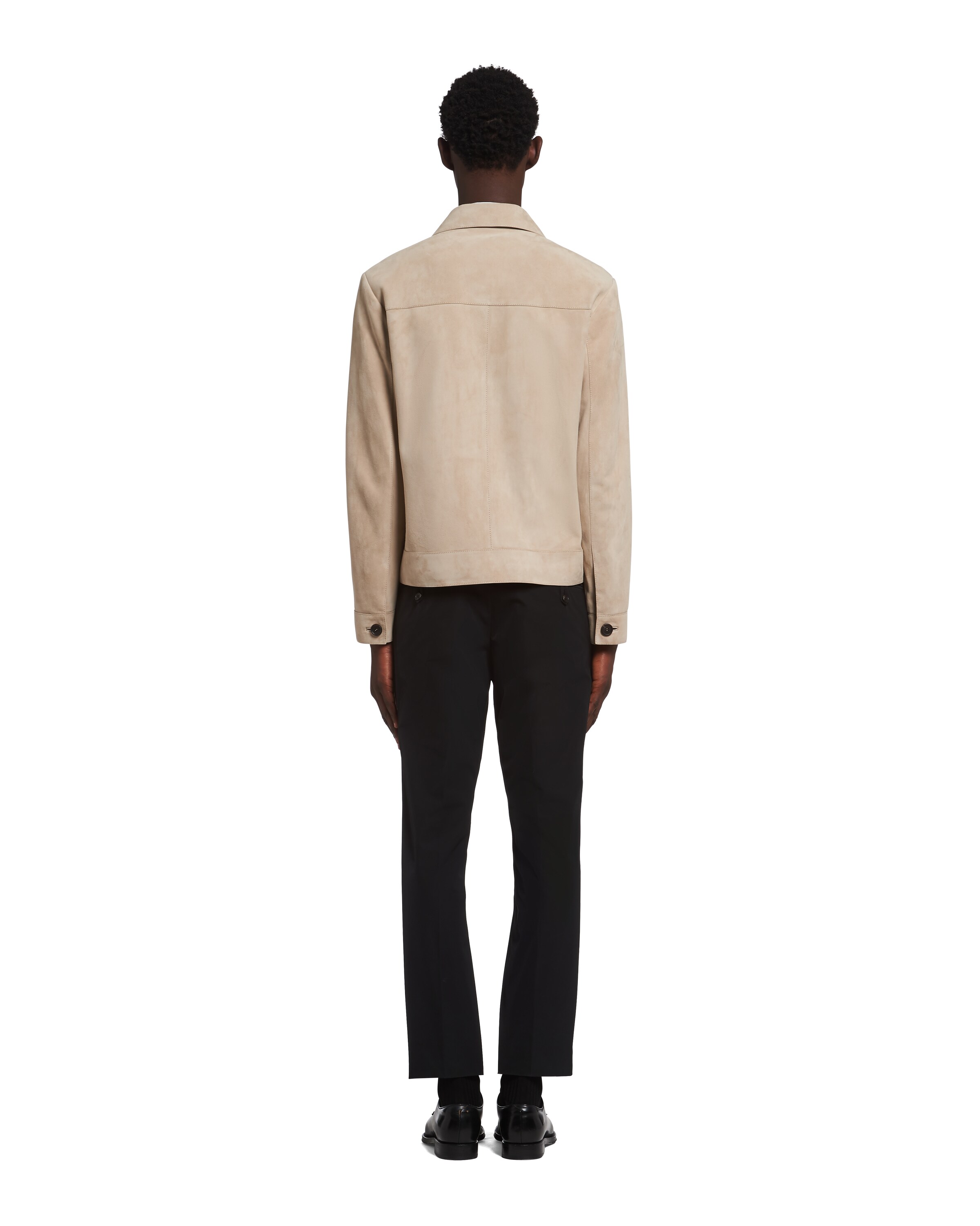 Ivory Suede jacket | Prada