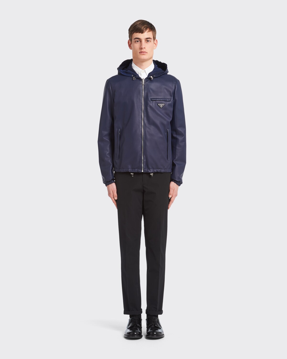 Ultramarine Reversible Nappa And Re-nylon Blouson Jacket | PRADA