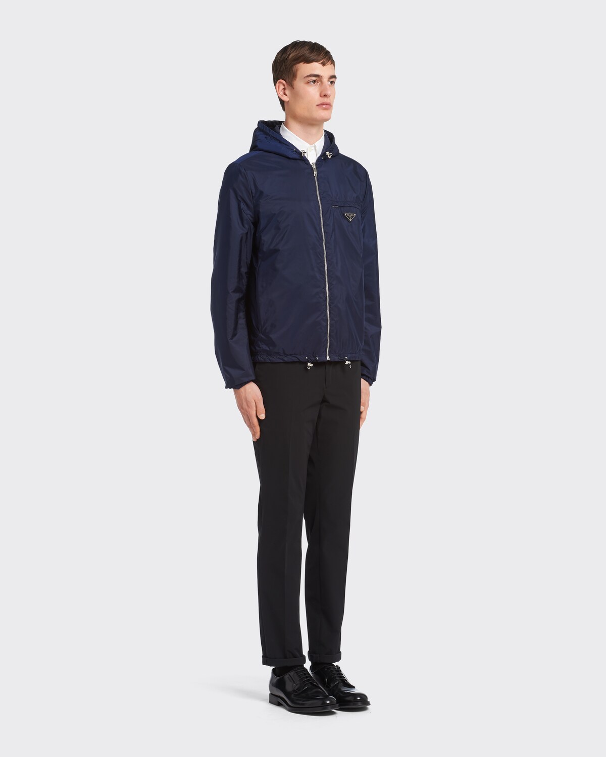 Ultramarine Reversible Nappa And Re-nylon Blouson Jacket | PRADA