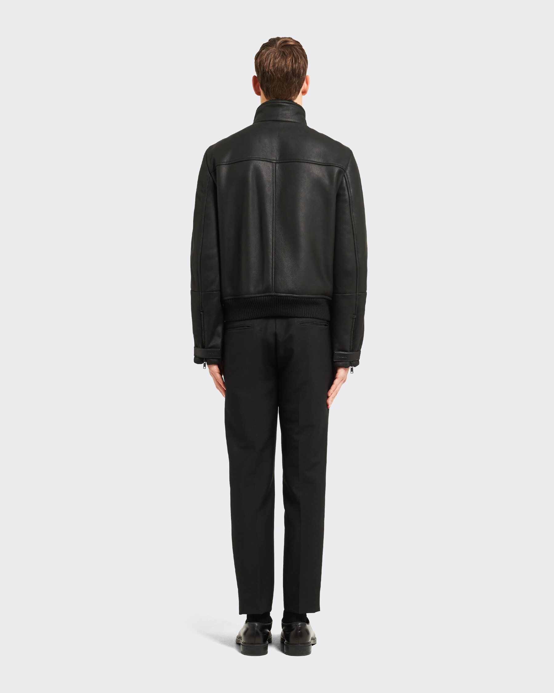 Black Sheepskin Bomber Jacket | PRADA