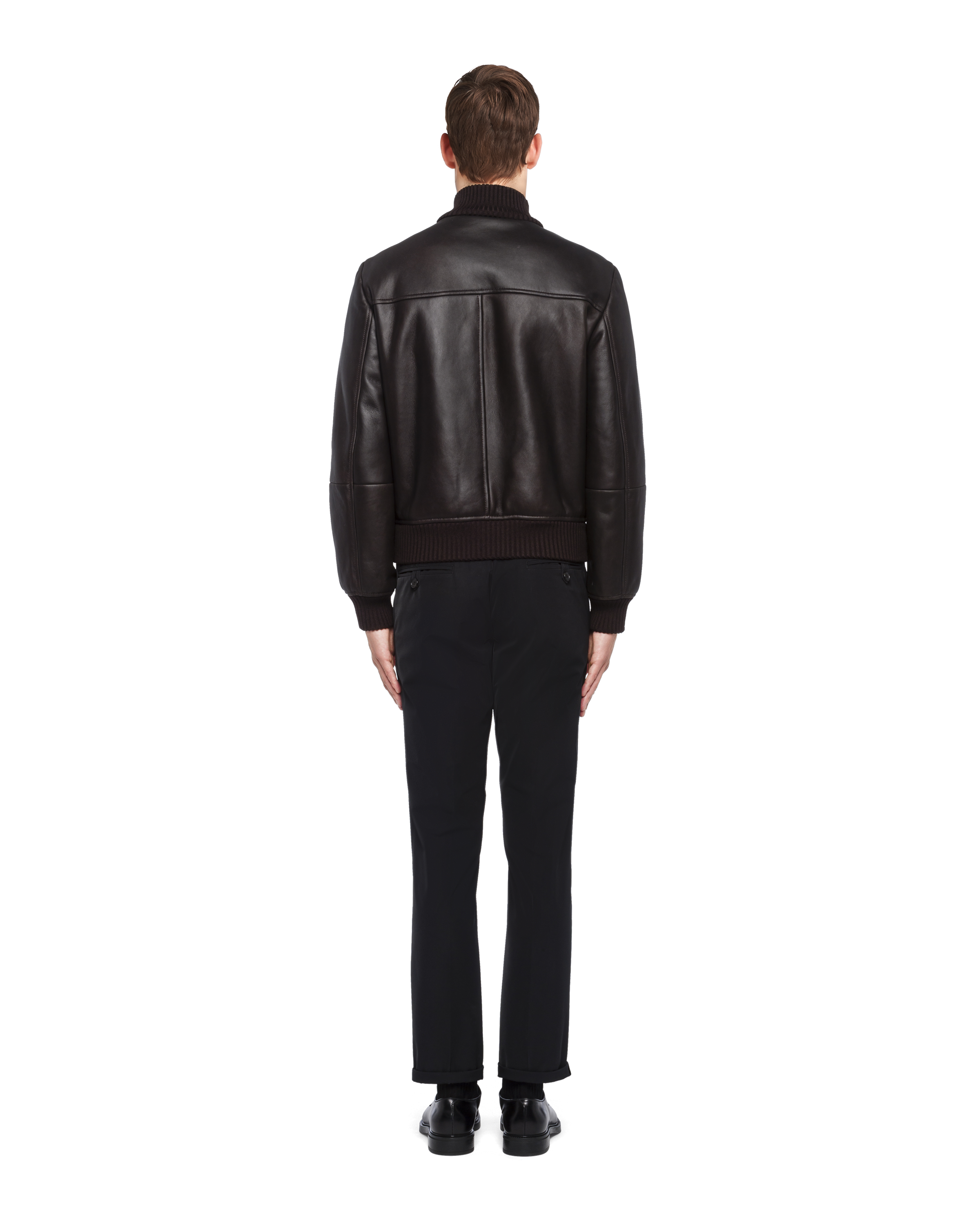 Dark Brown Sheepskin jacket | Prada