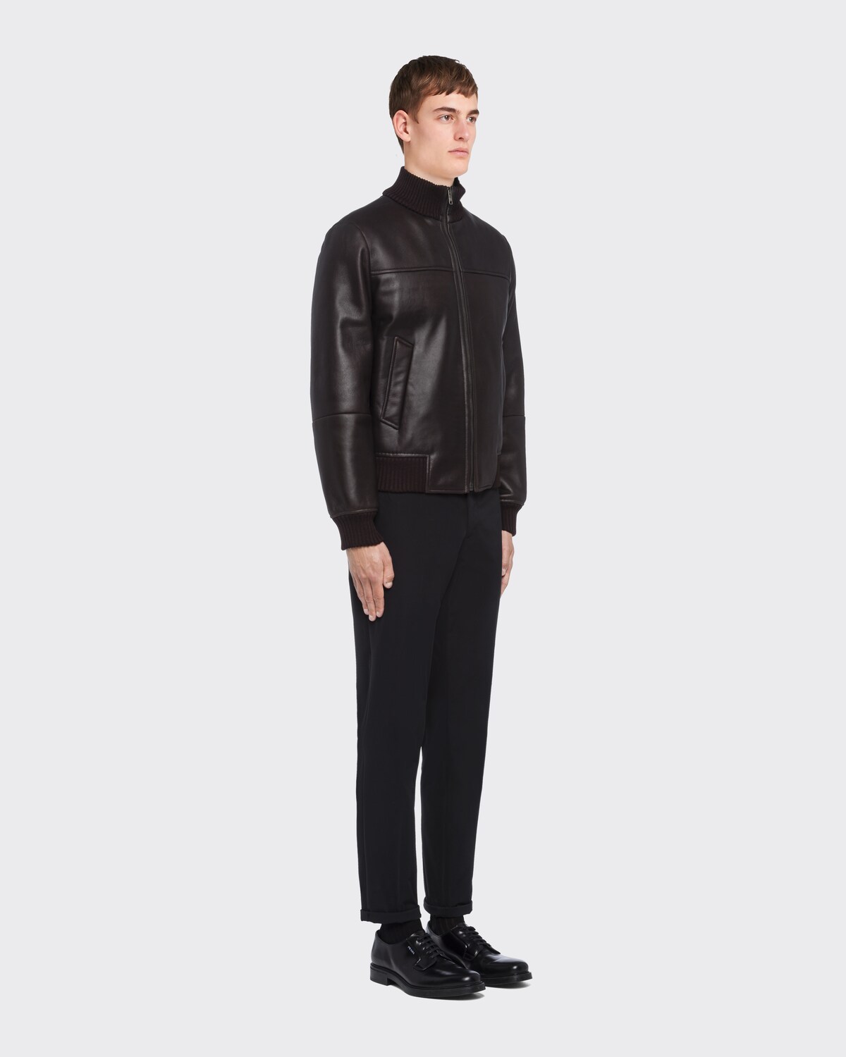 Dark Brown Sheepskin Jacket | PRADA