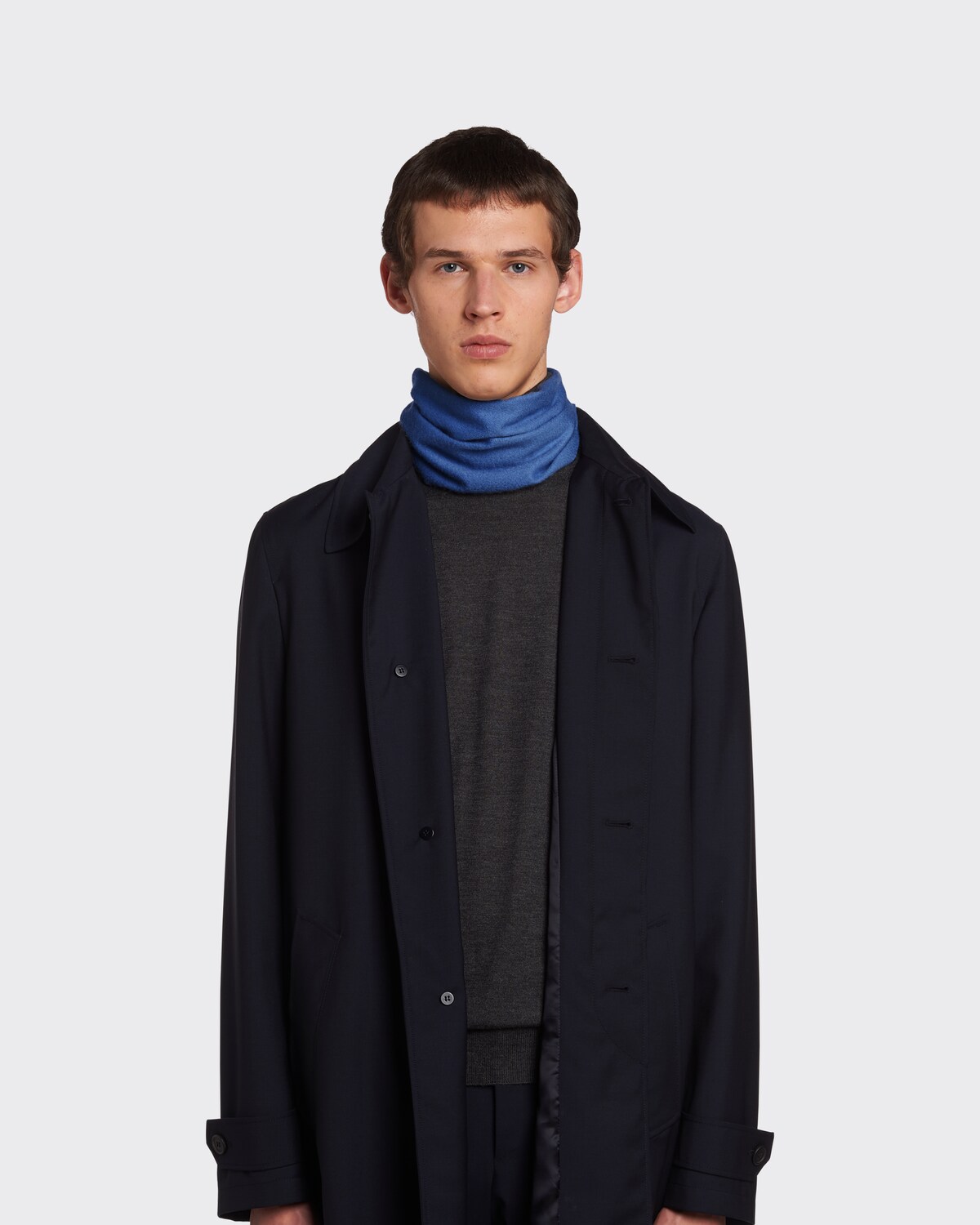 Aviation Blue Cashmere Scarf | PRADA