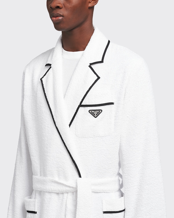 White Cotton Robe | PRADA