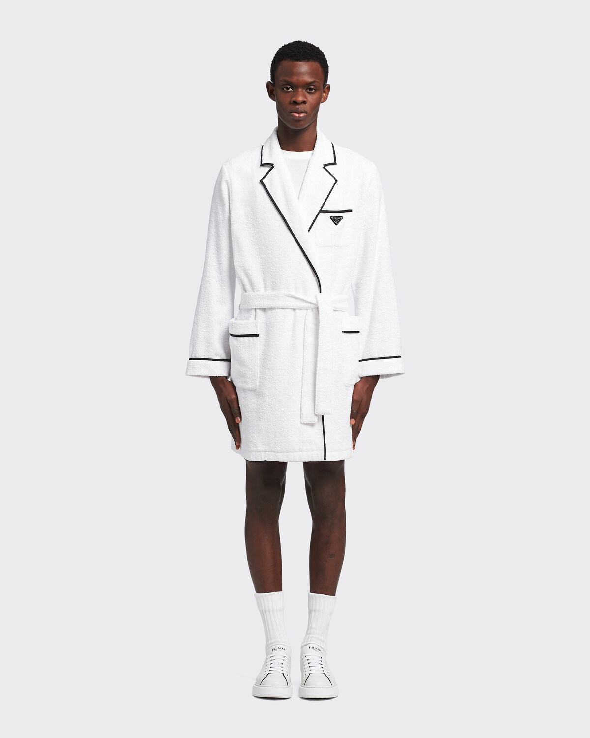 White Cotton Robe | PRADA
