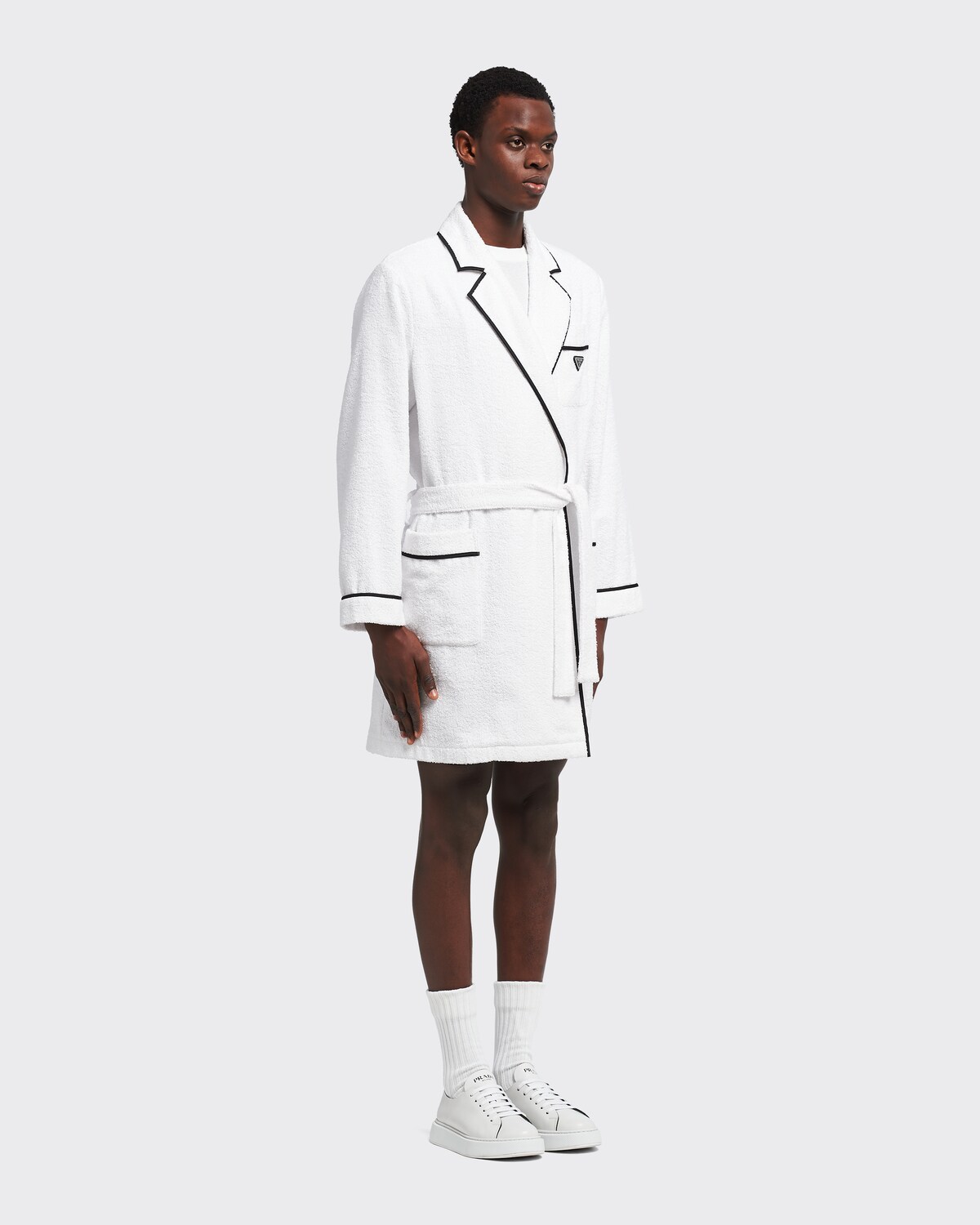 White Cotton Robe | PRADA